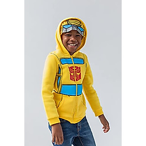 Transformers Bumblebee Little Boys Cosplay Fleece Pullover Hoodie Yellow 6-7