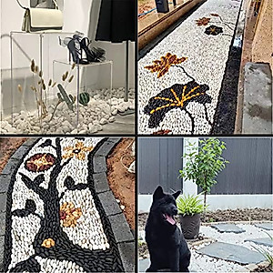 HOT SEAL 2.0 lb White River Rock Stones 1~1.5", Natural Decorative Highly Polished Pebbles, Indoor Decorative Stones for Plant, Aquariums, Landscaping, Garden Flower Bed, Vase Fillers