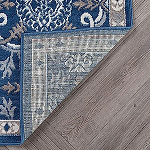 Izel Navy 5x7 Area Rug - Area Rugs for Living Room, Bedroom Rug, Dining Room Rug, Entryway or Kitchen Rug - Alfombras para Salas