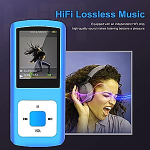 MP3 Player, MP3 Players with Bluetooth,Frehovy Music Player with 16GB Memory SD Card with Photo/Video Play/FM Radio/Voice Recorder/E-Book Reader (Sky Blue)