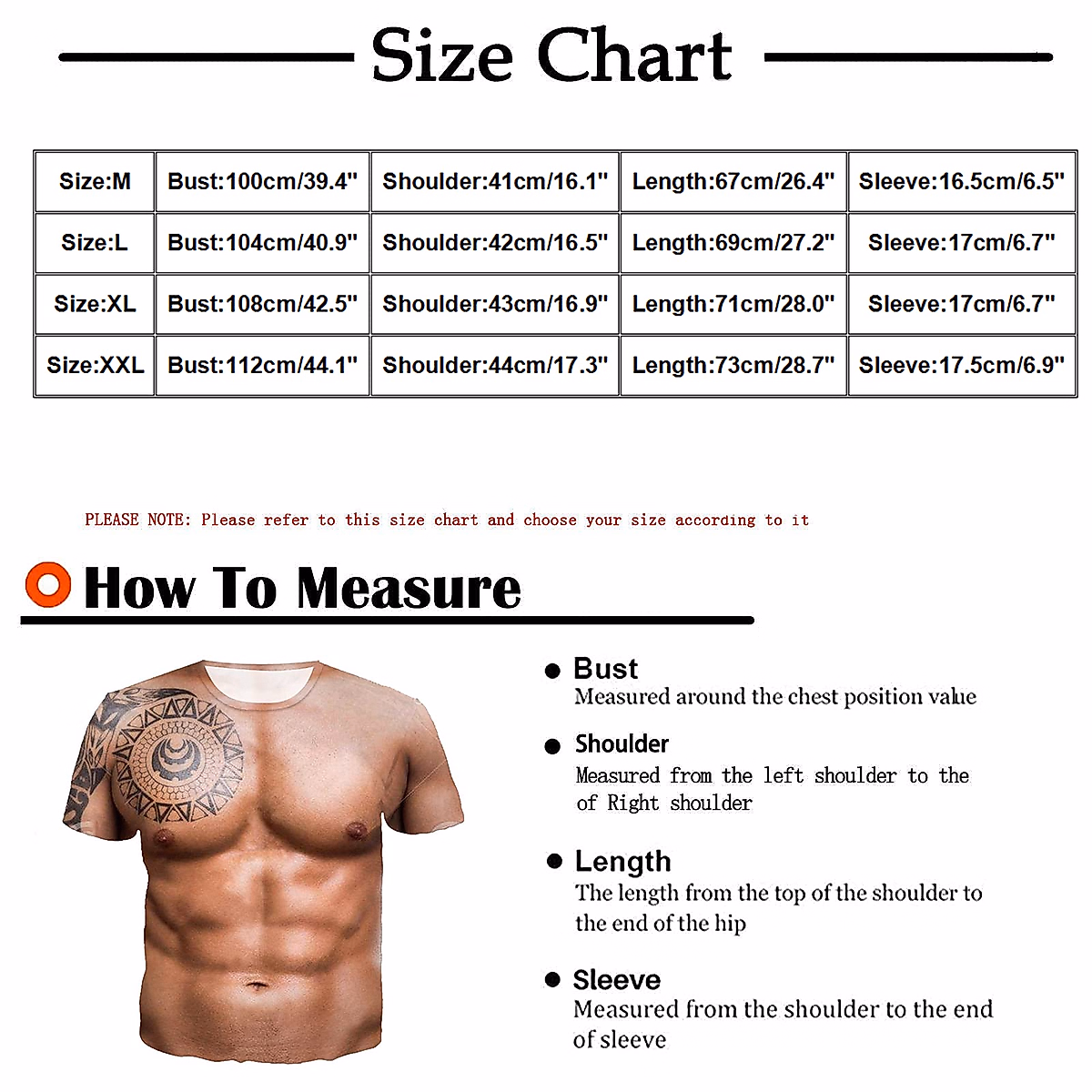 baskuwish Men T-Shirts, Fashion Funny 3D Muscle Printed Short Sleeve Shirts O-Neck Tees Funny Body Print T-Shirt for Men (XL, Brown)