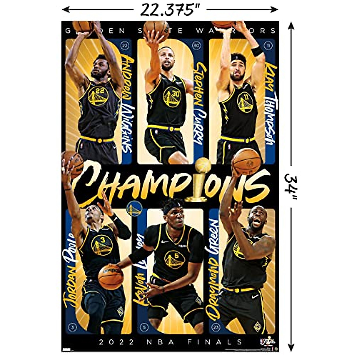 Trends International NBA Golden State Warriors - 2022 Commemorative NBA Finals Champions Wall Poster