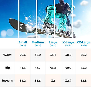 wantdo Women's Waterproof Ski Pants Winter Warm Snowboard Pants Outdoor Snow Pants Black Large