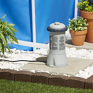 INTEX C530 Krystal Clear Cartridge Filter Pump for Above Ground Pools: 530 GPH Pump Flow Rate – Improved Circulation and Filtration – Easy Installation – Improved Water Clarity – Easy-to-Clean