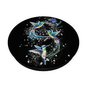 Awesome hummingbird flying art PopSockets PopGrip: Swappable Grip for Phones & Tablets