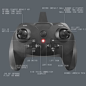 VGEBY RC Airplane Toy, SU‑35 RC Remote Control Airplane 2.4Ghz 4 Channels RC Plane 6 Axis RC Glider with Cool Light for Adults Kids