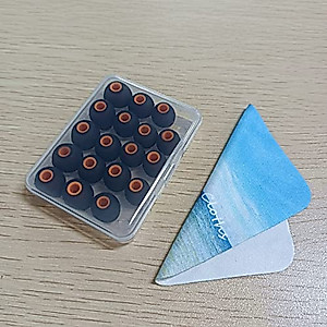 9 Pairs Replacement Earbud Tips,Silicone Eargels Ear Tips，Compatible with Senso,Zeus,Otium,Hussar,Mpow（Inner Hole 3.8-5.1mm） in-Ear Headphones S,M,L