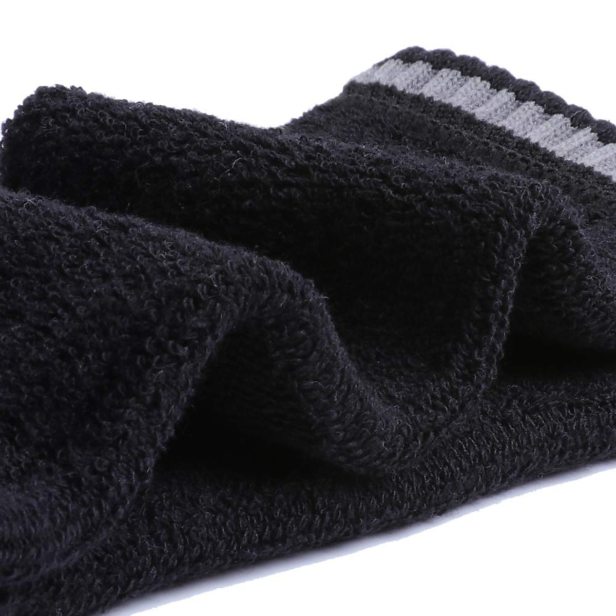 EnerWear 10P Pack Men's Cotton Moisture Wicking Heavy Cushion Crew Socks (10-13/shoe size 6-12 (10 Pair), Black)