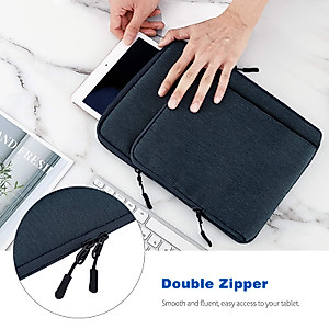 Dadanism 13 Inch Tablet Sleeve Shoulder Bag Carrying Case for iPad Pro 13" M4 2024, iPad Air 13" 2024, iPad Pro 12.9" M2, Galaxy Tab S10+ Plus/S9 FE+/S9+ Plus 12.4", reMarkable Paper Pro 11.8", Indigo