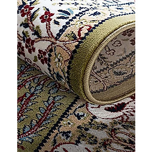 Unique Loom Narenj Collection Area Rug - Bristol (10' Square, Green/Ivory)