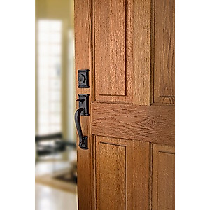 Kwikset 98001-098 Ashfield Single Cylinder Handleset w/Ashfield Lever featuring SmartKey in Venetian Bronze