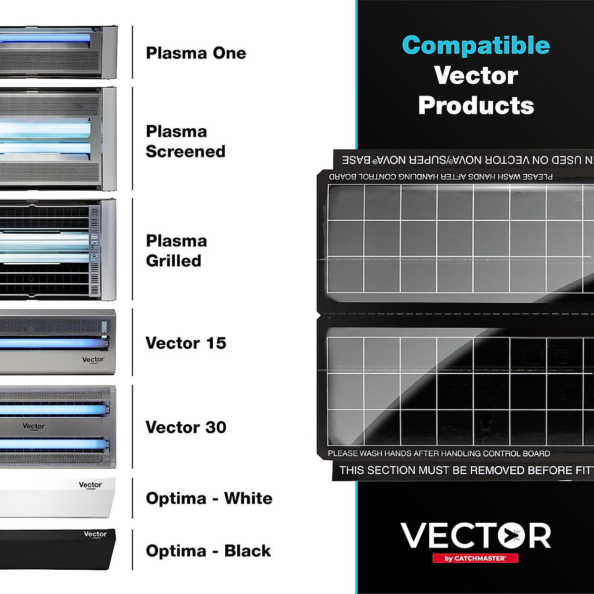 Catchmaster Vector Trap Replacement, Unscented Glue Boards, UV Light Fly Traps For Home, Sticky Gnat Traps for House Indoor, UV Lamp Insect & Mosquito Killer Refill, Adhesive Bug Light Boards, 12-Pack