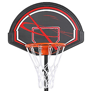 Yaheetech 32" Youth Portable Basketball Hoop 7-9ft Adjustable Height Basketball Stand Backboard System for Indoor Outdoor w/Wheels