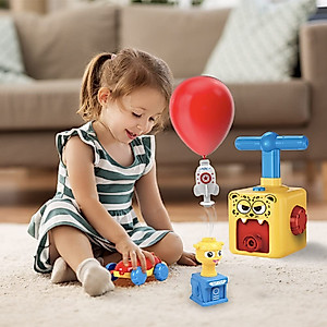 LOONIE LAUNCHER Balloon Launcher Car Toy Set, Balloon Powered Aerodynamic Racers, STEM Toys Party Supplies Preschool Science Racer Kit w/Manual Balloon Power Pump for Kids Boys Girls 3+ (Space Toys)