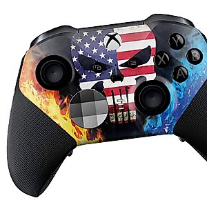 American Warrior X-box Elite Controller Series 2 Limited Edition by DreamController. Custom Elite Series 2 Controller for X-box One/Series X/S. with Advanced HydroDip Paint Technology(Not Just a Skin)