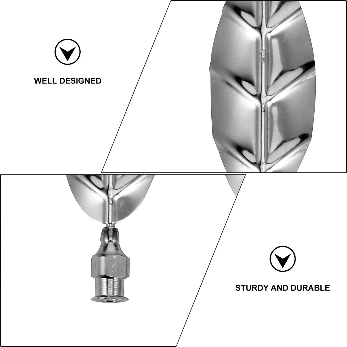 NUOBESTY 11pcs Russian Piping Tips Icing Syringe Set Stainless Steel Fondant Dry Wave Flower Frosting Tips 3D Jelly Cake Cupcake Decorating Supplies Baking Tool