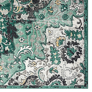 LUXE WEAVERS Moroccan Medallion Green 8x10 Area Rug