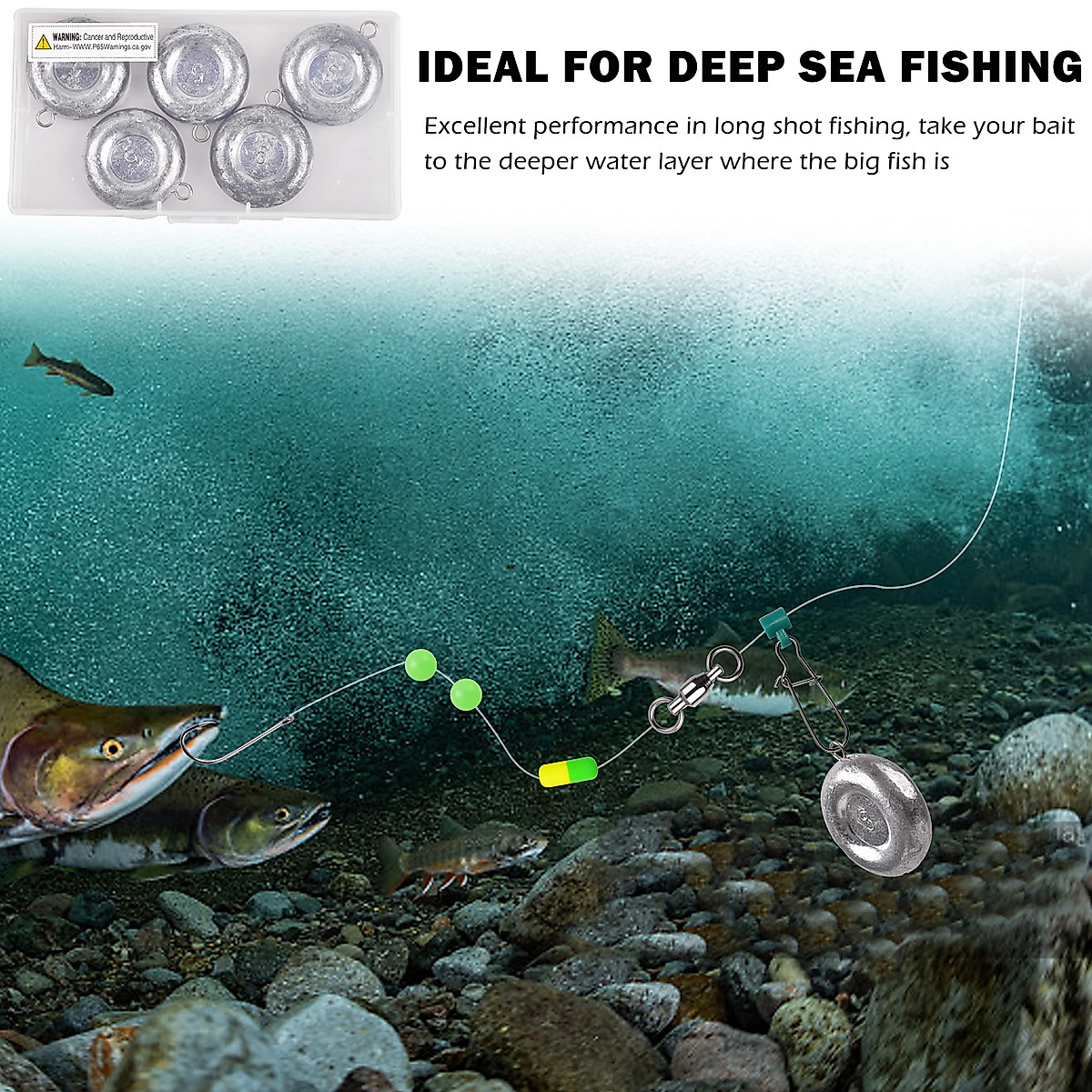 Disc Sinkers Fishing Weights Coin Fishing Sinker Weights Saltwater Surf Fishing Weights Catfishing Gear Tackle for Drifting Trolling Bottom Fishing Saltwater 1oz 2oz 3oz 4oz 5oz 6oz 8oz (3oz, 5pcs)