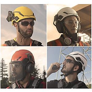 MSA 10204347 H1 V-Gard Helmet with Fas-Trac III Ratchet Suspension | Polyethylene Shell, Superior Impact Protection, Self Adjusting Crown Straps - Standard Size in Gray