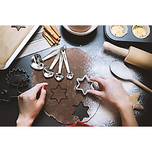 FASHIONCRAFT 4801 Love Beyond Measure Heart Measuring Spoons, Silver Measuring Spoons, Wedding Favor, 1-Piece