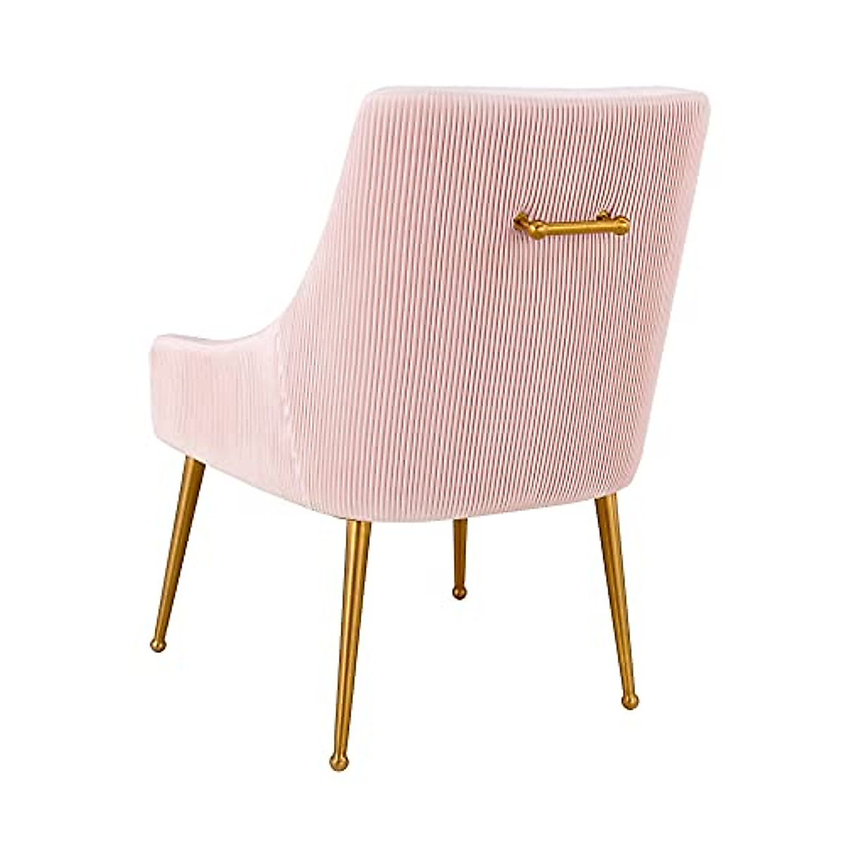 Tov Furniture Beatrix Pleated Velvet Dining Side Chair (Blush)