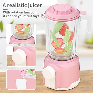 Kitchen Appliances Toys, Toy Kitchen Set for Kids Play Kitchen Accessories Set, Blender, Coffee Maker Machine, Mixer and Toaster. Girls Toys Ages 4-8