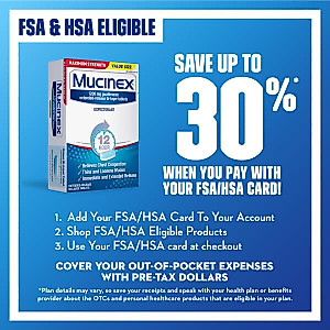 Mucinex Maximum Strength 12-Hour Chest Congestion Expectorant Tablets, 42 ct (Pack of 6)