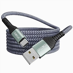 APCUWCQ Extra Long USB C Charger Cable 16.5ft/5M,PS5 Controller Cable,USB C Cable Braided for Samsung Galaxy S10/S9/S8 Plus,Note 10 9 8,PS5,LG V30 V20 G6 G5,Moto PS5 Controller,Box Series etc