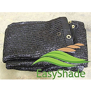 EasyShade 50% Black Shade Cloth Taped Edge with Grommets UV 12ft x 8ft