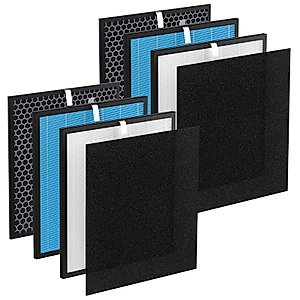 2-Set AirMax 10L Pro Filter Replacement Kit Compatible with Okaysou Airmax 10L Pro and Aiibot-A300 Air Purifiers, High-Efficiency 5-Stage AirMax 10L Pro Air Purifier Filter