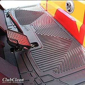 Shield Family/Club Clean Golf Cart Floor Mat - Fits Yamaha Model - New and Improved - Only Golf car Mat to Meet 6 ASTM Standards- Industry Standard Golf Cart Mat- Golf Car Mat 8mm Thick - Patented