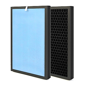 Bibolic MSA3 Replacement Filter Compatible with Membrane Solutions MSA3 Air Purifier, 2 Pack 3 in 1 True HEPA Replace Filters