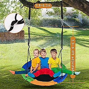 Multi-Strand Ropes for Replacement Pack of 2 Saucer Tree Swing Ropes Support 680lbs 71in Length Adjustable Hanging Ropes for Tree Round Swing