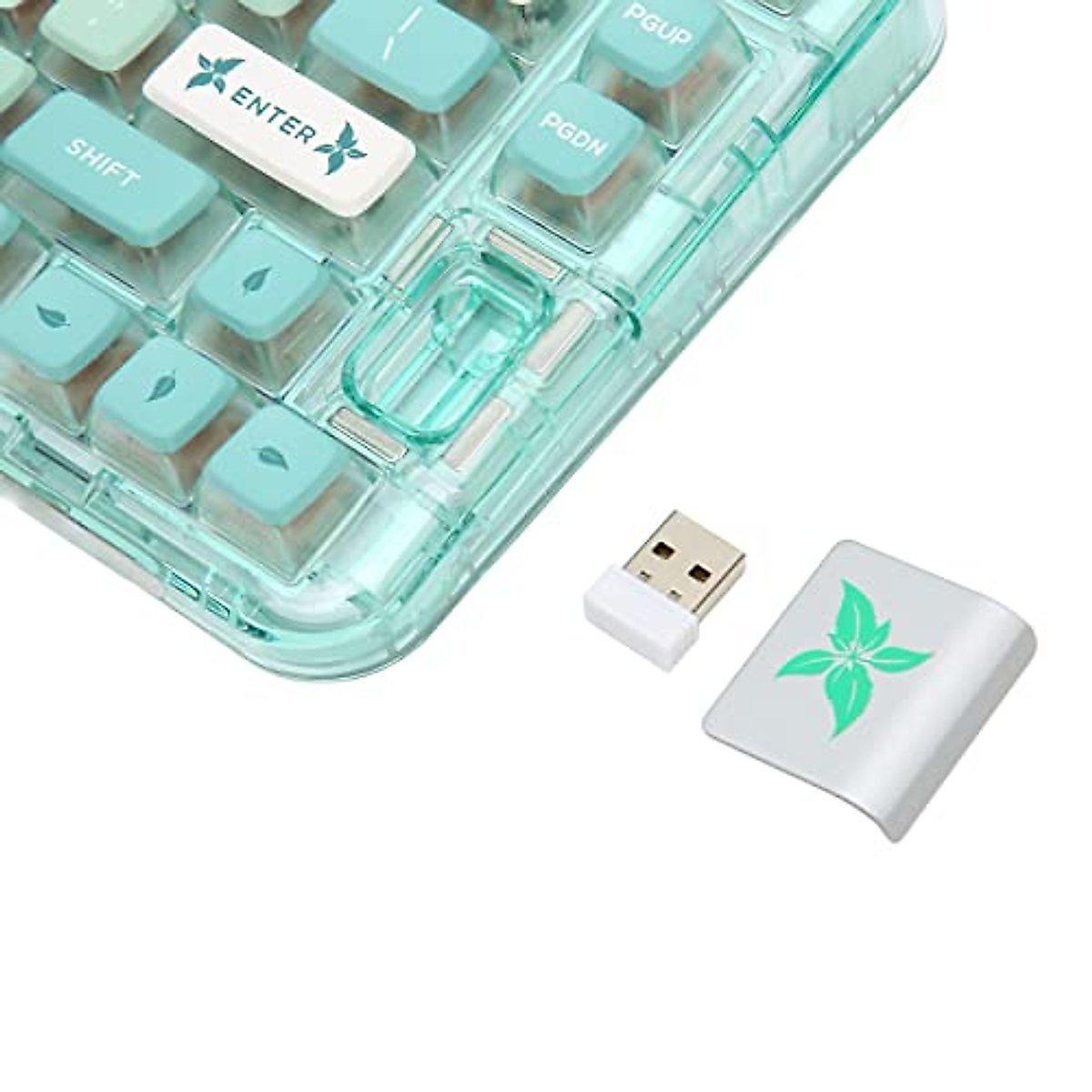Acogedor Mechanical Keyboard RGB Backlit 80 Keys, BT 2.4ghz Wireless Type C Trimode Gaming Keyboard with Hot Swappable for Win, OS X Laptop, iOS, Android (Green)