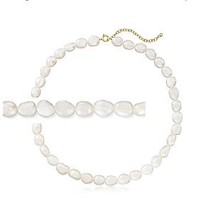 Ross-Simons 6-9mm Cultured Baroque Pearl Choker Necklace With 14kt Yellow Gold. 14 inches