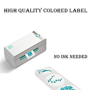 1.5 Inch Circle Thermal Labels, Self-Adhesive Round Printer Stickers, 500 per Roll Thermal Label Stickers for DIY Logo Design, Business and Name Tag