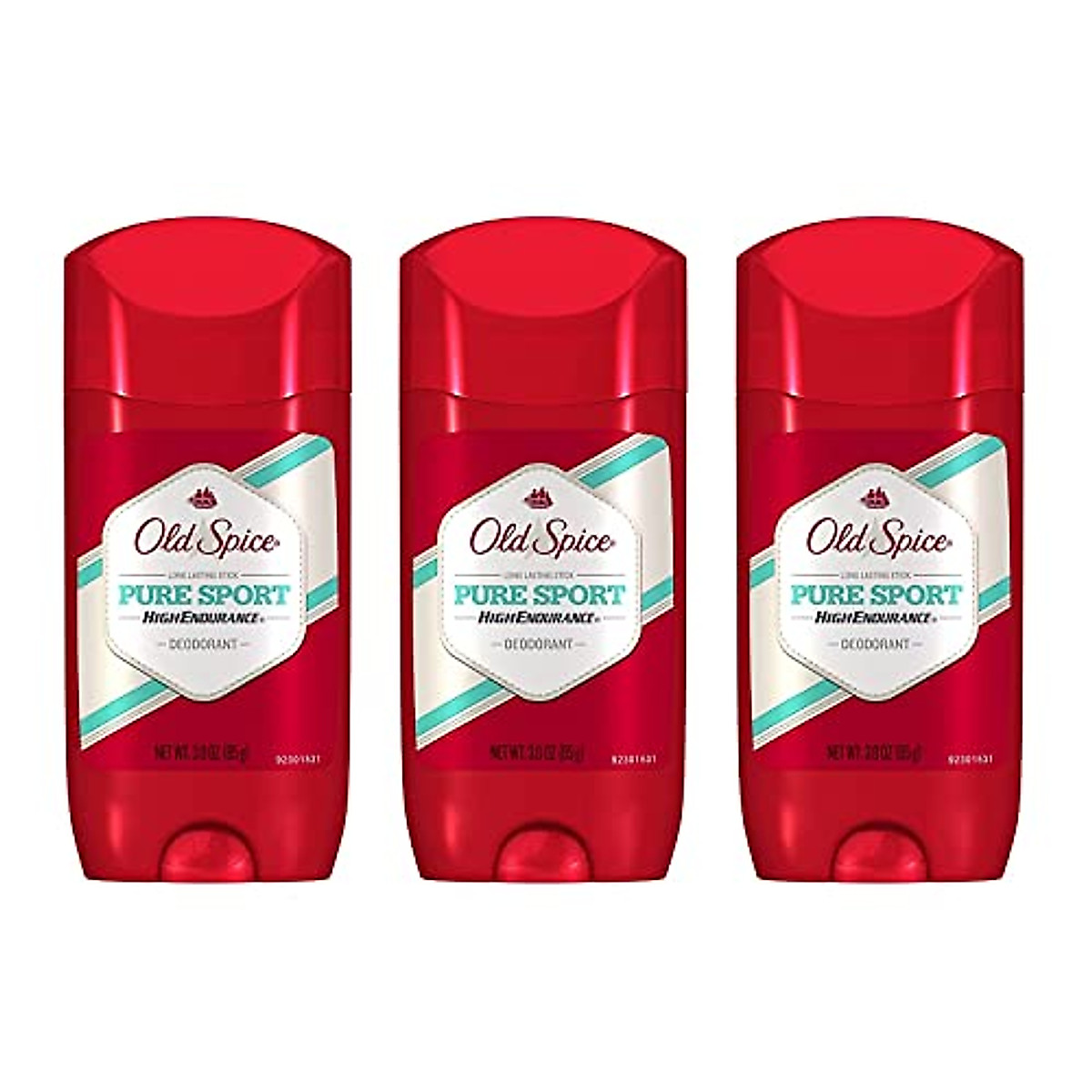 Old Spice Deodorant for Men Pure Sport Scent High Endurance 3 Ounce (Pack of 3)