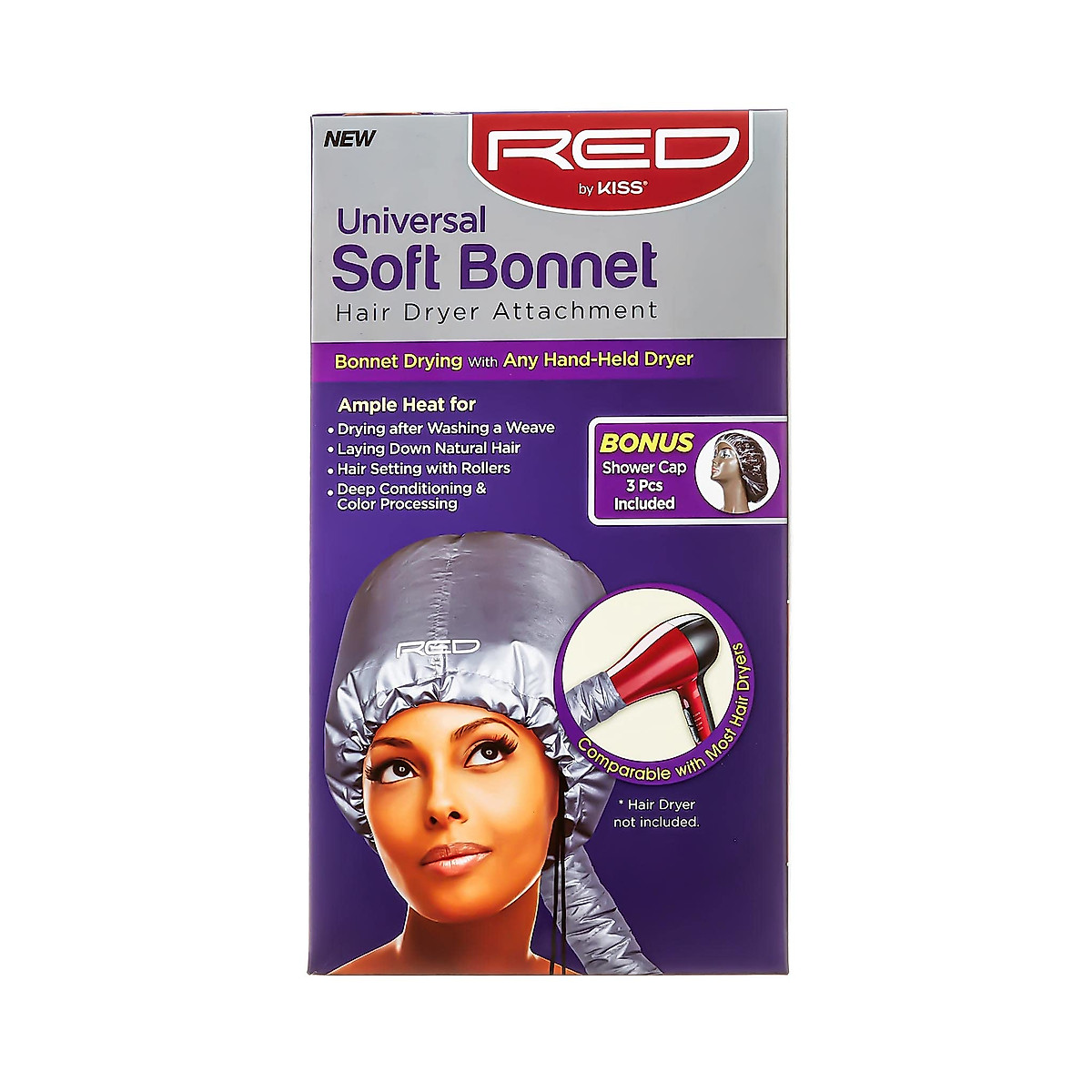 Red by Kiss Universal Soft Bonnet Hair Dryer Attachment