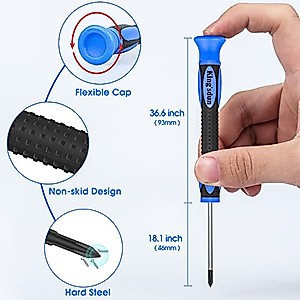 Kingsdun Eyeglass Repair Kits, Eye Glasses Repairing Set with Precision Phillips Flat Head Screwdriver & 1200PCS Screws, Curved Tweezers for Sunglasses, Spectacles & Watch Clock