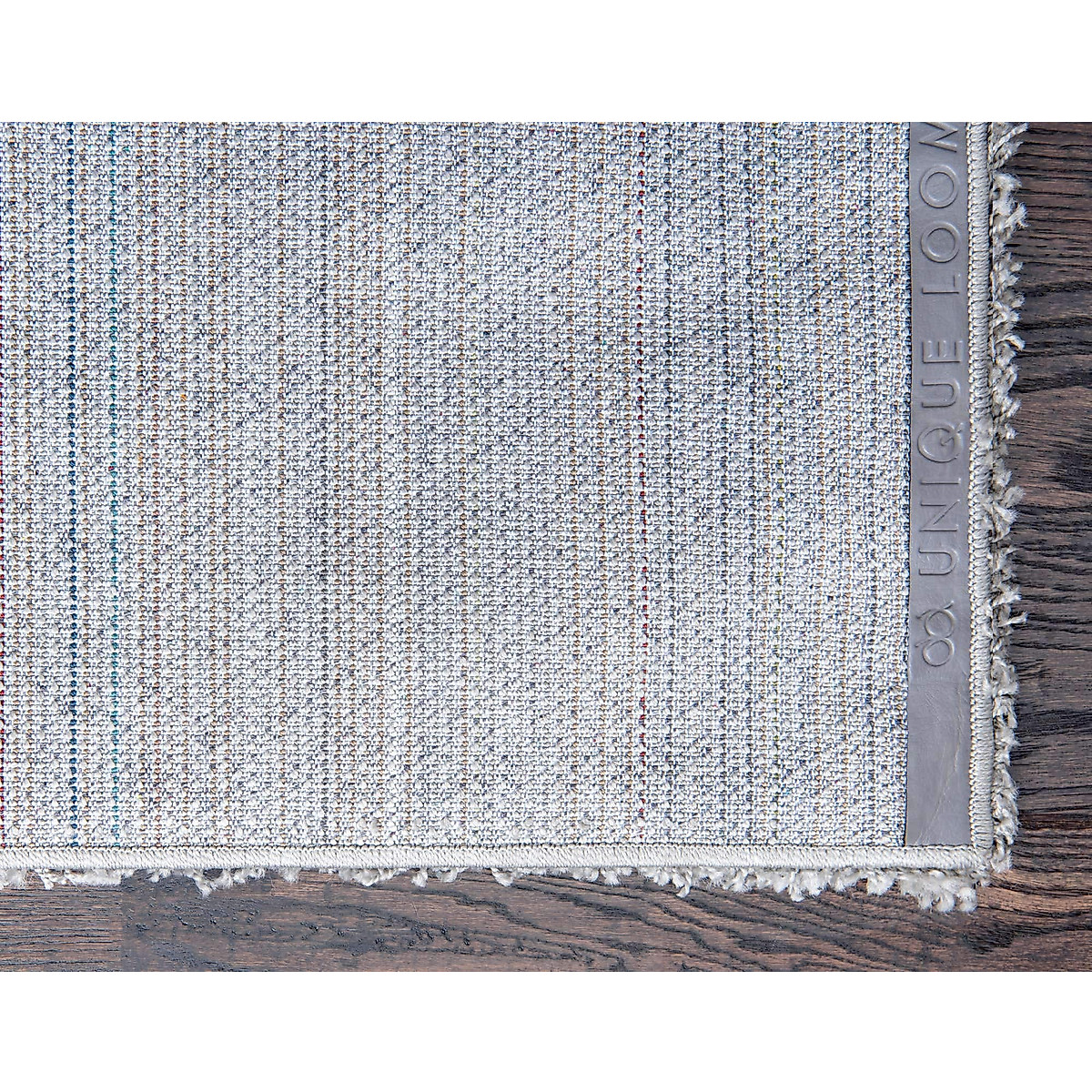 Unique Loom Solid Shag Collection Area Rug (8' x 11' Rectangle Cloud Gray)