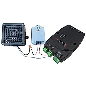 Linortek Netbell-2-2Buz TCP/IP Network Break Buzzer System with Two 4” Extra Loud Buzzers for Industrial Factory Warehouse Lunch Break Time Alert Signalling w/Web-Based Scheduling Software