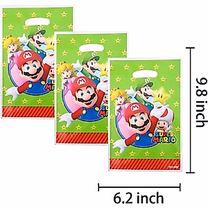 30 Packs mari，o Party Gift Bags,Gift Bags Party Supplies for Kids Cute marioo Themed Party, Birthday Decoration Gift Bags Well for Girls or Boys