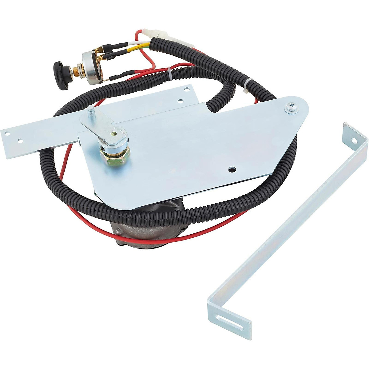 1951-52 Ford Pickup Truck Electric Windshield Wiper Conversion Kit: Two-Speed 12V Motor, Bolts to Original Brackets, Clears Cowl Vents, Includes Wiring Harness, Switch, and Nylon Bushings