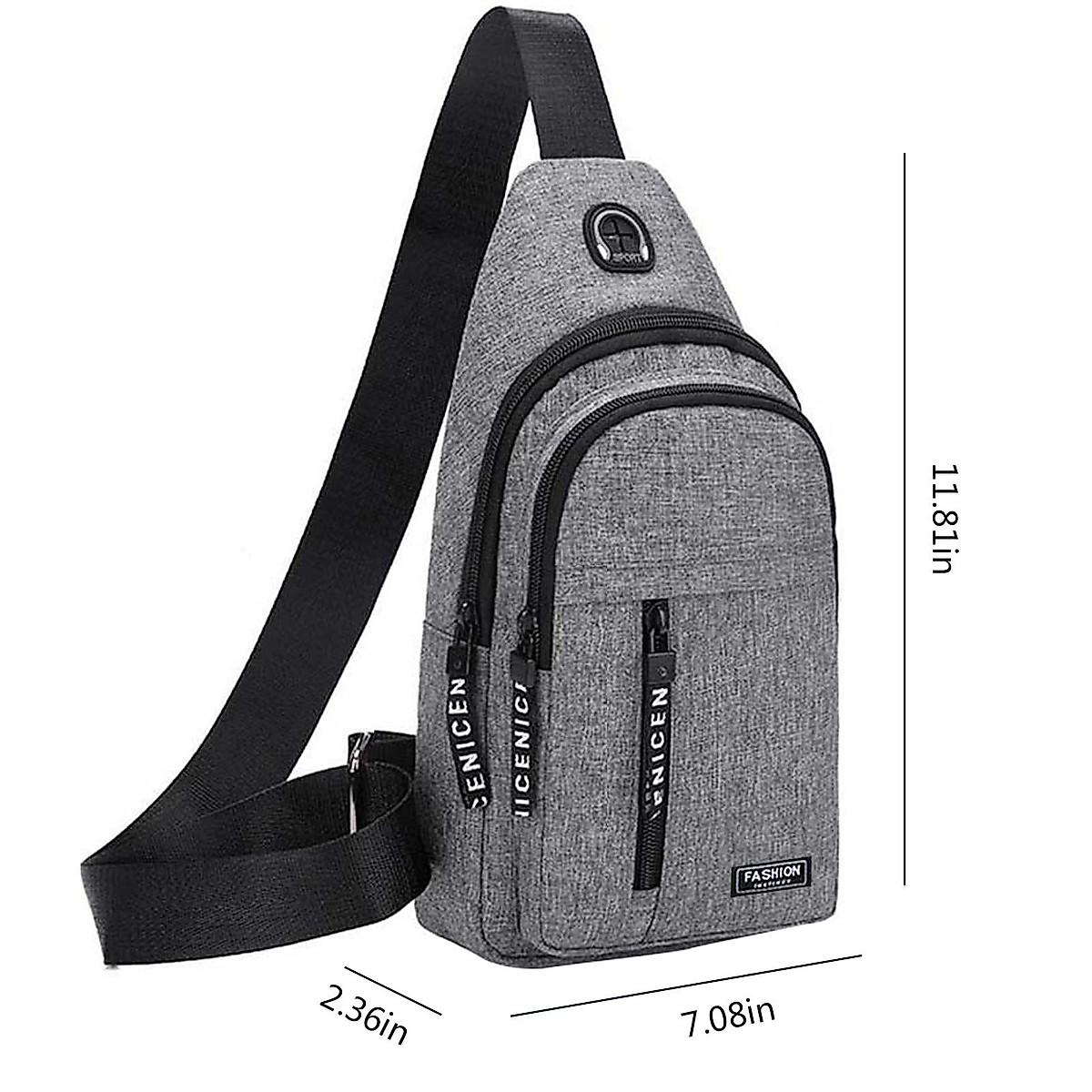 Multipurpose Strap Bag - Crossbody Backpack With Headphone Hole Hiking Backpack Shoulder Bag For Men & Women