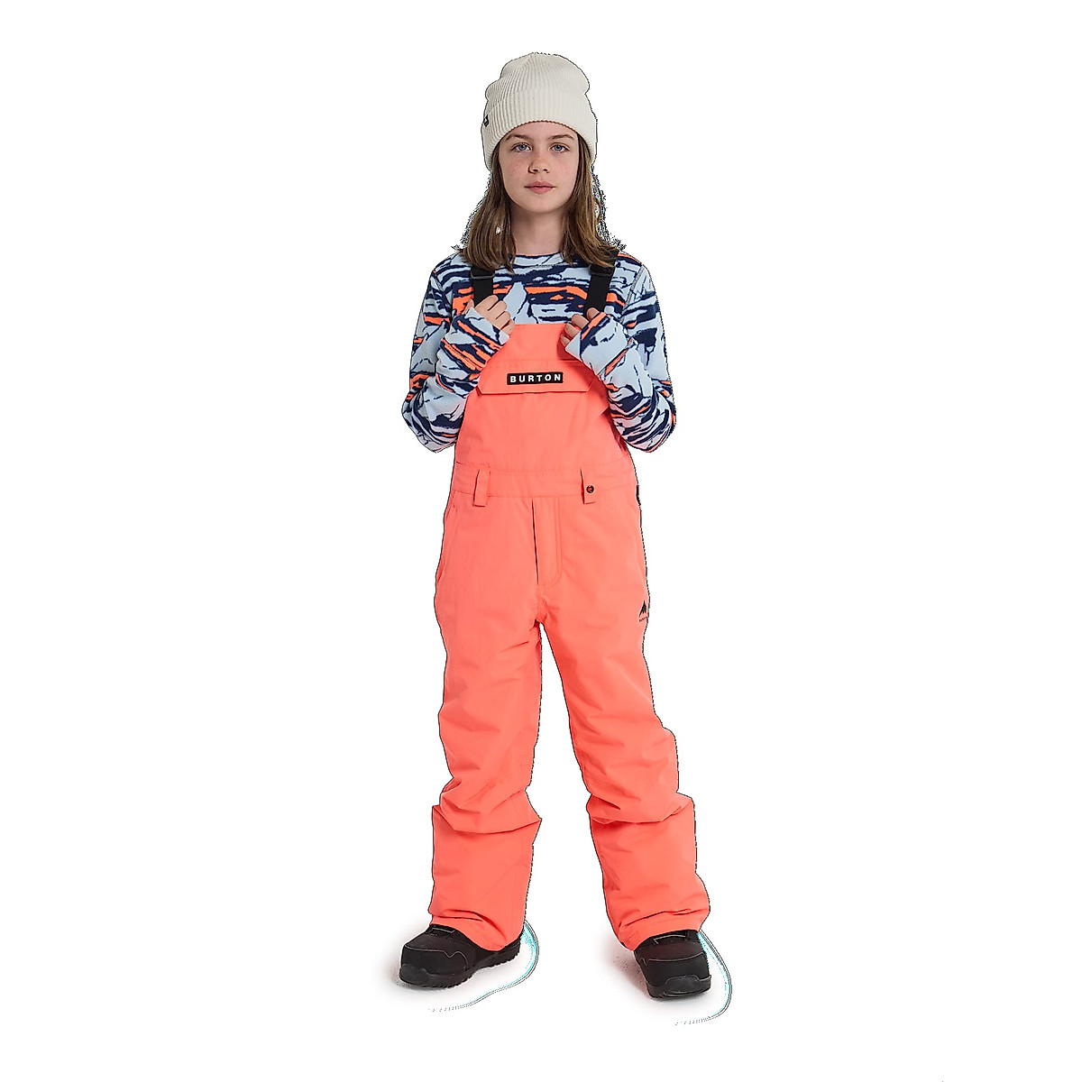 Burton Kids Skylar 2L Bib Pants, Tetra Orange, Medium
