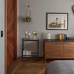 Dunatou Record Player Stand with Vinyl Storage, Vinyl Record Stand Hold Up to 80 LP, Turntable Stand with 2 Tier Vinyl Holder Display Shelf, Record Player Table for Living Room, Bedroom, Rustic Brown