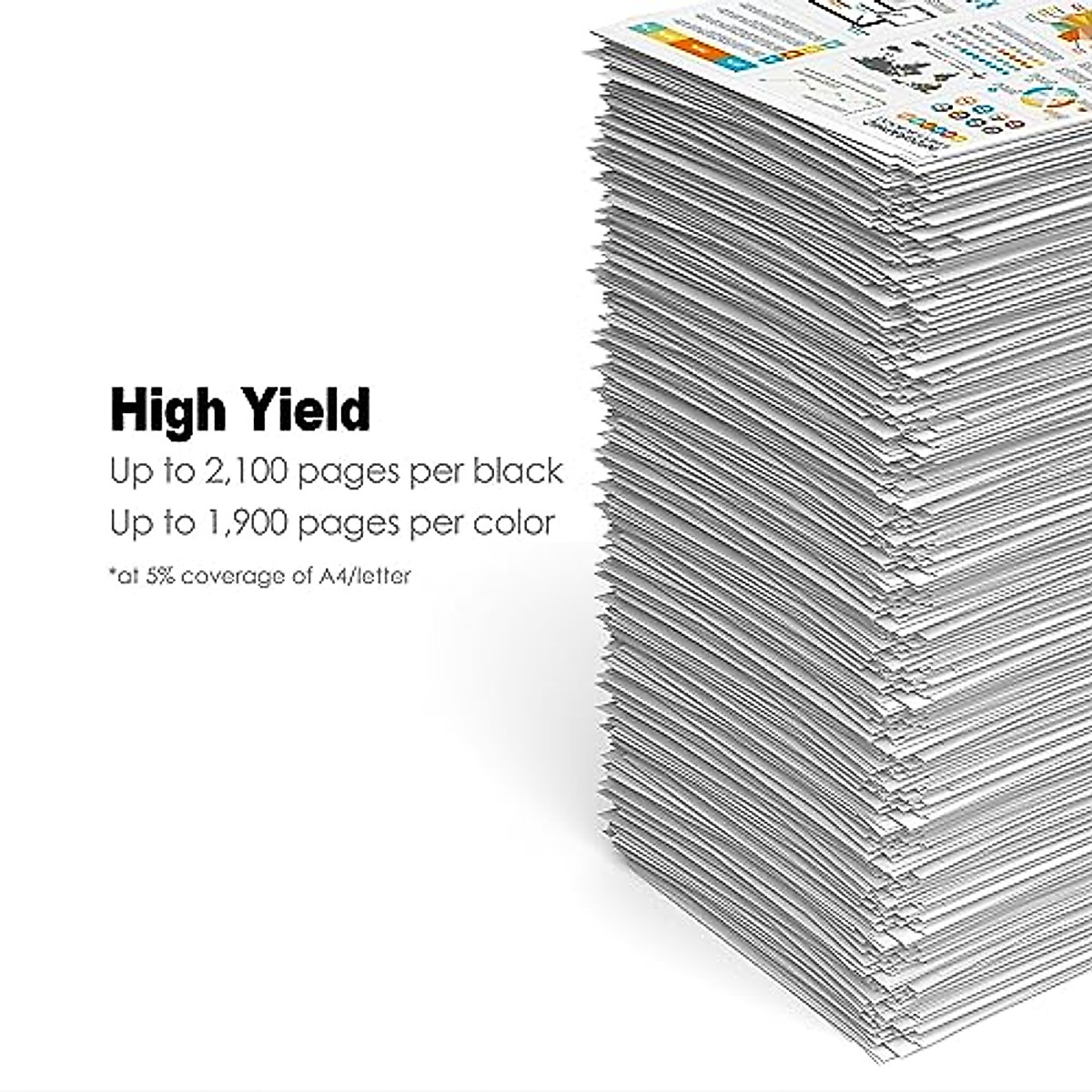 VAMTAY Compatible 069 Toner Cartridge Replacement for Canon 069H for imageCLASS MF753Cdw MF751Cdw LBP674Cdw Printer (5-Pack, Black Cyan Yellow Magenta)