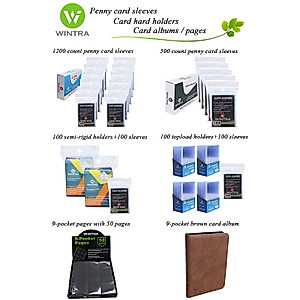 WINTRA 600 Count Precise -Fit 64 x 89 mm Clear Inner Card Sleeves, Transparent Soft Card Protectors for Standard Size Cards, Perfect for Double Sleeving