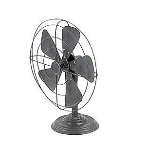 Deco 79 Metal Fan Sculpture, 15" x 8" x 18", Black