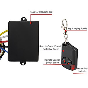IVONNEY Ggeneric Wireless Winch Remote Control Kit Universal 12V Handset Switch Controller 100 Feet for ATV Truck Jeep SUV Car
